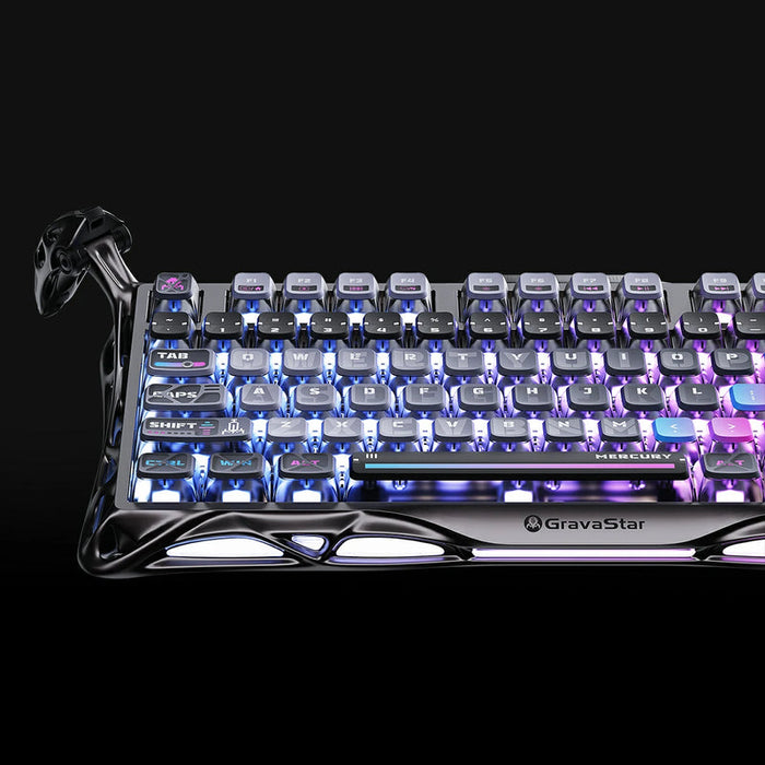 GravaStar Mercury K1 Pro Cyberpunk Keyboard – 75% Layout, RGB